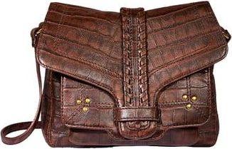 Jerome Dreyfuss Sac Harry S en cuir mouton effet croco
