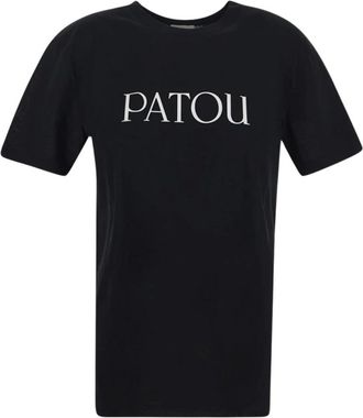 Patou Femme, Tops, Noir, Taille: 42 FR T-shirt en Coton Classique