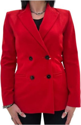 Marella Femme, Vestes, Rouge, Taille: 44 FR Stretch Twill Blazer