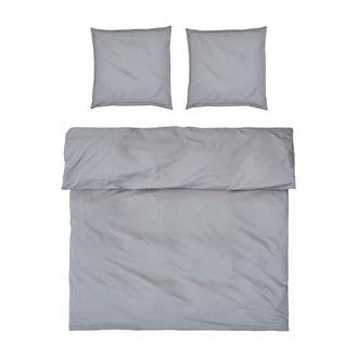 M&ouml;ve Luxury Bettw&auml;sche-Set 200x200 cm + 2 * 80x80 cm aus 100% Baumwolle, Grey