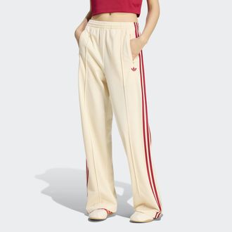 adidas Sporthose ADIDAS ORIGINALS FIREBIRD, LOCKER GESCHNITTEN, Damen, Gr. XXL (25/26), K-Gr, beige (warm vanilla, team victory rot, kurz, gr.), Obermaterial