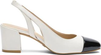 Stuart Weitzman Femme, Chaussures, Blanc, Taille: 36 EU Sleek 50 Slingback
