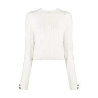 Chiara Ferragni Wei&szlig;er Off-Pullover - - Knitwear - Damen - Wei&szlig; - L