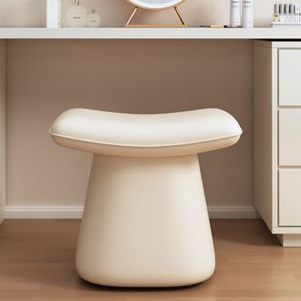 Generic Schminkhocker Mit Sattelkissen,Schminkstuhl,Barhocker,Bürostuhl,für Make-up Raum,Schlafzimmer,Wohnzimmer,Eingang(White)