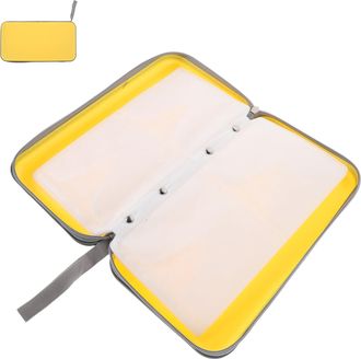 Valiclud GRIRIW CD H&uuml;llenhalter aus Robustem Kunststoff Gelber 80-disc Organizer mit Rei&szlig;verschluss Sto&szlig;feste CD und DVD Aufbewahrung f&uuml;r Zuhause B&uuml;ro und Auto