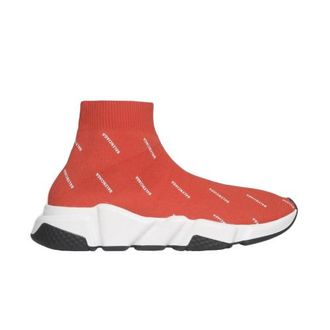 Balenciaga Burnt Orange Monogram Speed Sneakers Size 37