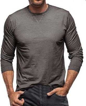 Generic T-shirt fonctionnel &agrave; manches longues pour homme - Respirant - Stretch - L&eacute;ger - Pour le sport, le fitness, la course, le s&eacute;chage rapide - Respirant -
