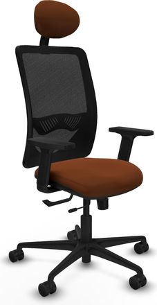 Piqueras y Crespo Gepolsterter B&uuml;rostuhl Zulema mit 2D-Armlehnen, h&ouml;henverstellbarer Lendenwirbelst&uuml;tze und festem Kopfteil, ausgestattet mit Syncro/Traslack und Schnei