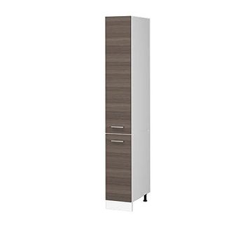 Vicco Armoire Haute Universelle R-Line, Gris/Blanc, 30 cm avec Portes