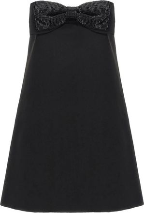 Self Portrait Femme, Robes, Noir, Taille: 36 FR Crepe Bandeau Mini Dress
