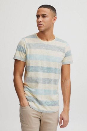 Blend Rundhalsshirt BHEfkin Kurzarmshirt mit Inside-Out Print in Streifenoptik