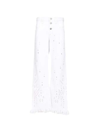 Isabel Marant Pantalon Marant en broderie anglaise effiloch&eacute;