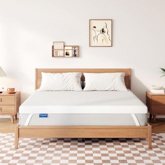 Vesgantti Matratzentopper 180 x 200 cm Gel Topper mit Abnehmbarem und Waschbarem Bezug, H3 Gelschaum Topper, Matratzenauflage für Boxspringbett und Betten Schla