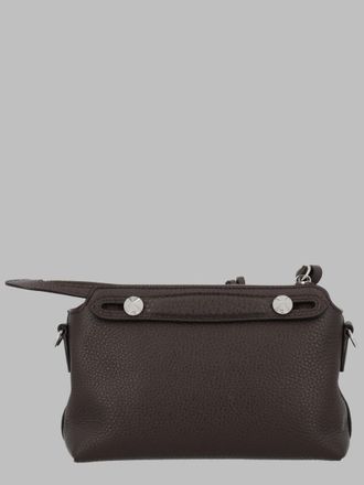 Fendi Calfskin Leather Shoulder Bag - Brown