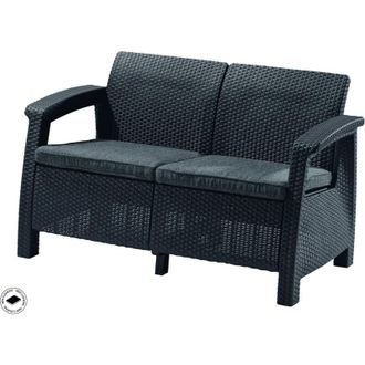 Keter Canap&eacute; de jardin 2 places Corfu - Anthracite - KETER