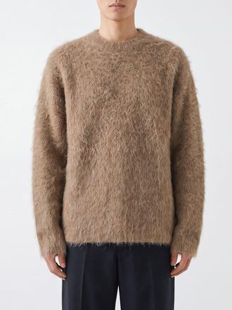S&eacute;fr Pullover mit Rundhalsausschnitt aus Alpaka-Wollmischung mit langen &Auml;rmeln und geradem Saum