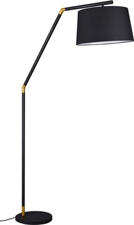 Trio Leuchten Stehleuchte TRACY 462100132, Metall Schwarz Matt, Stoffschirm Schwarz, exkl. 1 x E27