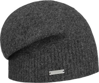 Seeberger Ribbed Edge Headsock Walkm&uuml;tze Wollm&uuml;tze Beanie Damenm&uuml;tze Damen - Herbst Sommer Fr&uuml;hjahr Winter Fr&uuml;hling-Sommer Herbst-Winter - One Size anthrazit