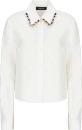 Fabiana Filippi Femme, Blouses et Chemises, Blanc, Taille: 38 FR Monile Shirt