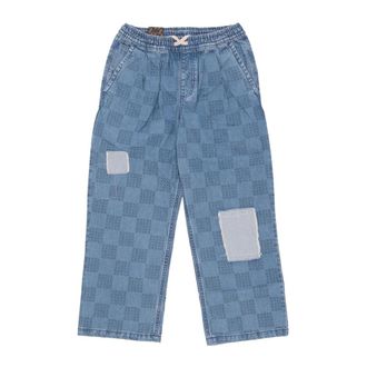 Vans Check Denim Loose Crop Jeans - - Jeans - Damen - Blau - M