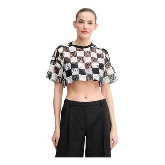 Pinko Spitzenbluse - - Tops - Damen - Schwarzk - XS