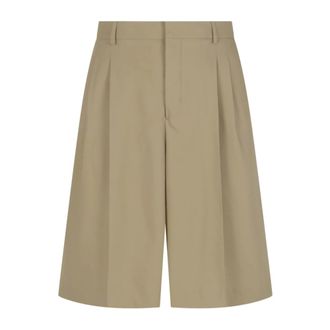 Ami Homme, Shorts, Beige, Taille: W38 Bermuda Large Taille Basse avec Deux Plis