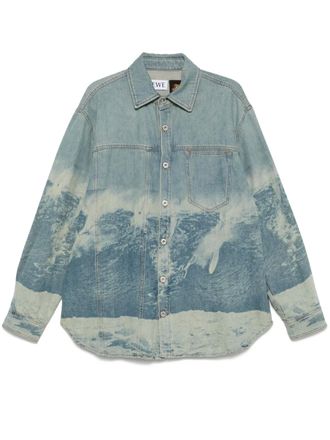 Loewe x Paulas Ibiza chemise à imprimé surf - Bleu