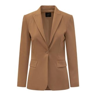 Pinko Pinko, Femme, Vestes, Beige, Taille: 42 FR Veste Ajust&eacute;e en Maille Milano Int&eacute;grale