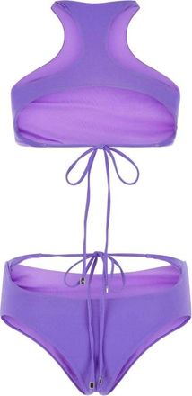 The Attico Femme, Maillots de bain, Violet, Taille: 36 FR Halterneck Cut-Out Bikini Set