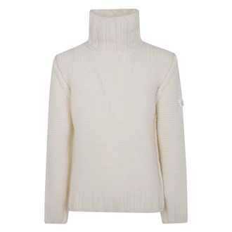 Maison Margiela Femme, Pulls, Blanc, Taille: 40 FR Pull Col Roul&eacute; En Laine Chunky