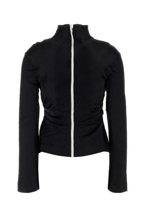 Nanushka Womens Domini Blouse Black Acetate Sweater