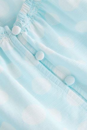 Next Carmenbluse Bardot-Oberteil mit Puff&auml;rmeln und Leinenanteil (1-tlg)