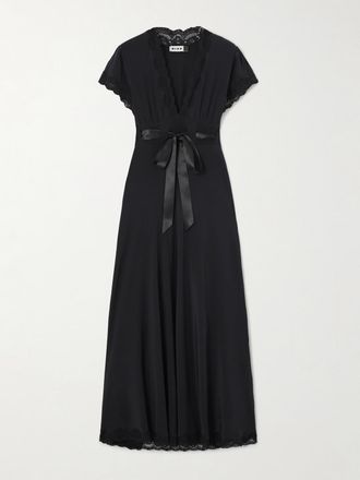 Rixo Robe Du Soir En Mousseline De Soie Marlice - Noir