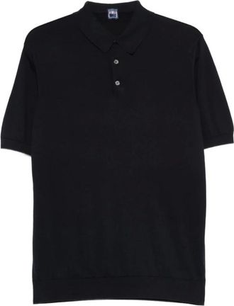 Fedeli Homme, Tops, Bleu, Taille: 5XL Polo Collar Sweater