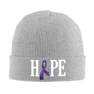 Generic Sensibilisation À La Maladie DAlzheimer Femme Homme Bonnet De Pêcheur Respirant Bonnets Tricoté Léger Bonnets Hiver pour Sport Casque Moto Course À Pi