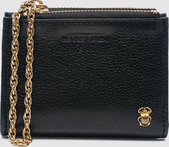 CLARIS VIROT Portefeuille Hector Cuir Noir