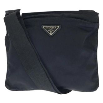 Prada Pre-owned Nylon Tessuto Triangle Logo Shoulder Bag - - Pre-owned - Damen - Schwarzk - ONE SIZE