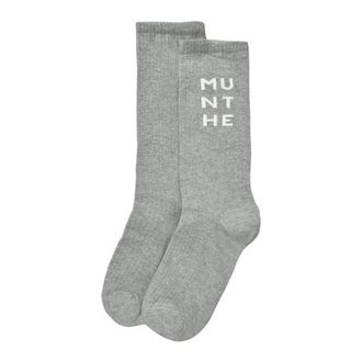 Munthe Gerippte Qualit&auml;tssocken 1-Grau - - Underwear - Damen - Grau - ONE SIZE