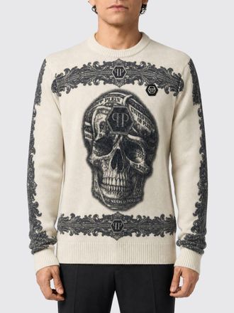 Philipp Plein Pull en cachemire &agrave; imprim&eacute; baroque avec logo Hexagon