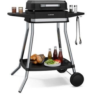 Klarstein Klarstein Gatsby Barbecue &Eacute;lectrique Sur Pied 3050 W - Int&eacute;rieur & Ext&eacute;rieur, Concept EasyGrill Sans Fum&eacute;e, Plaque Antiadh&eacute;sive, Jusqu&agrave; 240&deg;C