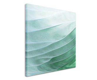 Paul Sinus Art Quadratische Fotoleinwand 90x90cm Naturfotografie - Gr&uuml;nes Blatt auf Leinwand exklusives Wandbild moderne Fotografie f&uuml;r ihre Wand in vielen Gr&ouml;&szlig;en