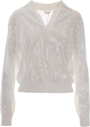 Liu Jo Femme, Pulls, Blanc, Taille: 40 FR Maglia chiusa M/L