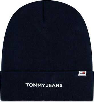 Tommy Jeans Mütze Linear Logo AW0AW15843 Dunkelblau