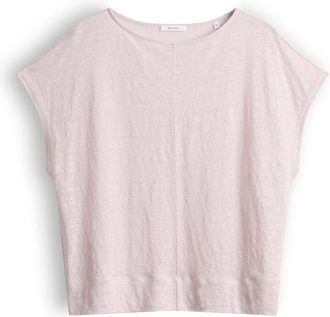 OPUS Kurzarmshirt Sutol aus Jersey mit Leinenstruktur Seitenschlitze sorgen f&uuml;r angenehme Bewegungsfreiheit