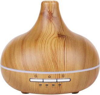 Grundig Grundig Aroma Diffuser Luftbefeuchter 300ml - Elektrischer Duftöl Diffuser Mit LED-Licht und Timer - Diffusor Für Ätherische Öle - Ohne Kabel - Bamboo