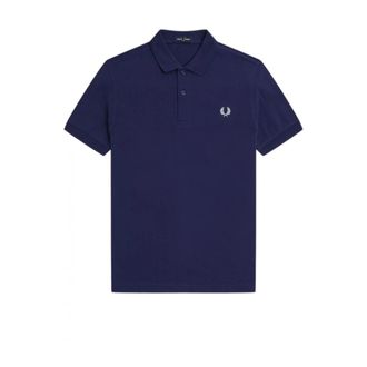 Fred Perry Baumwoll Polo Shirt Slim Fit - - Tops - Herren - Blau - 2XL