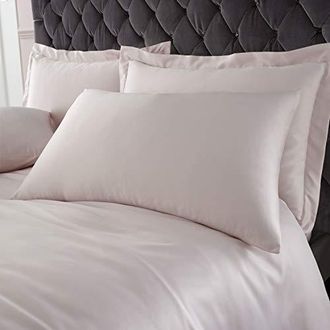 Catherine Lansfield Seidig weicher Satin Kissenbezug, Polyester, Blush, Standard Pillowcase Pair
