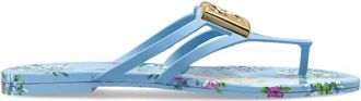 Dolce & Gabbana Femme, Chaussures, Bleu, Taille: 40 EU Rubber Slides With Logo