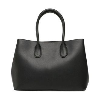 Patrizia Pepe Schwarze Lederhandtasche mit verstellbarem Riemen - - Bags - Damen - Schwarzk - ONE SIZE