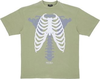 Phobia Archive Skeleton Print Tee - - Tops - Herren - Gr&uuml;n - L